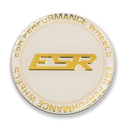 ESR Wheels CS-CR-RF VERSION 2 CAP WHITE WITH GOLD ESR