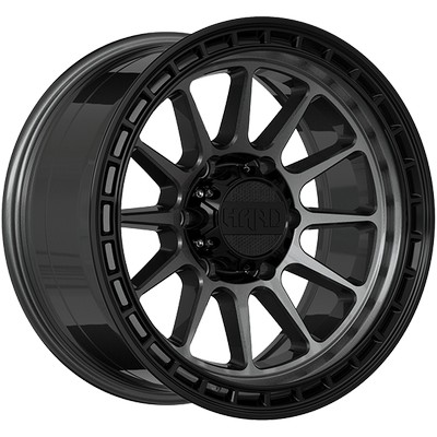 Ruffino HARD Wheels MOJAVE Satin Grey - Black Lip 17x8.5 5x127 ET-6 CB71.5
