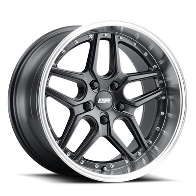 ESR Wheels CS15 GLOSS GRAPHITE MACHINE LIP 18x9.5 5X100 ET22 cb72.6