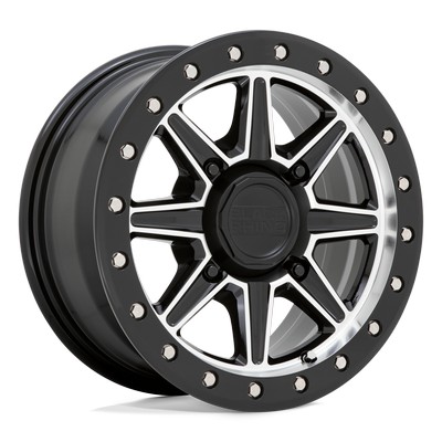Black Rhino Hard Alloys - UTV Wheels BUWEB 14X7 4X110 G-BLK-MACH 51MM